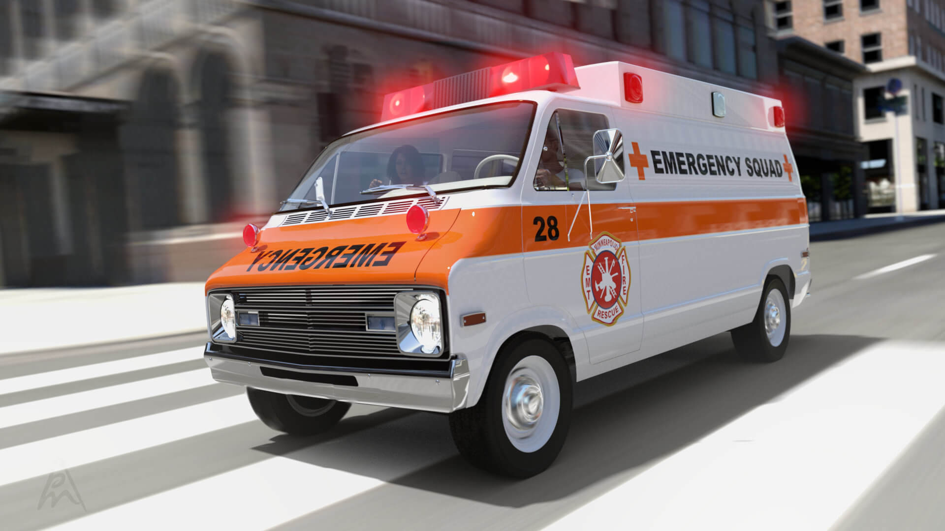 Emergency 3D Render, Digital Art by Petege