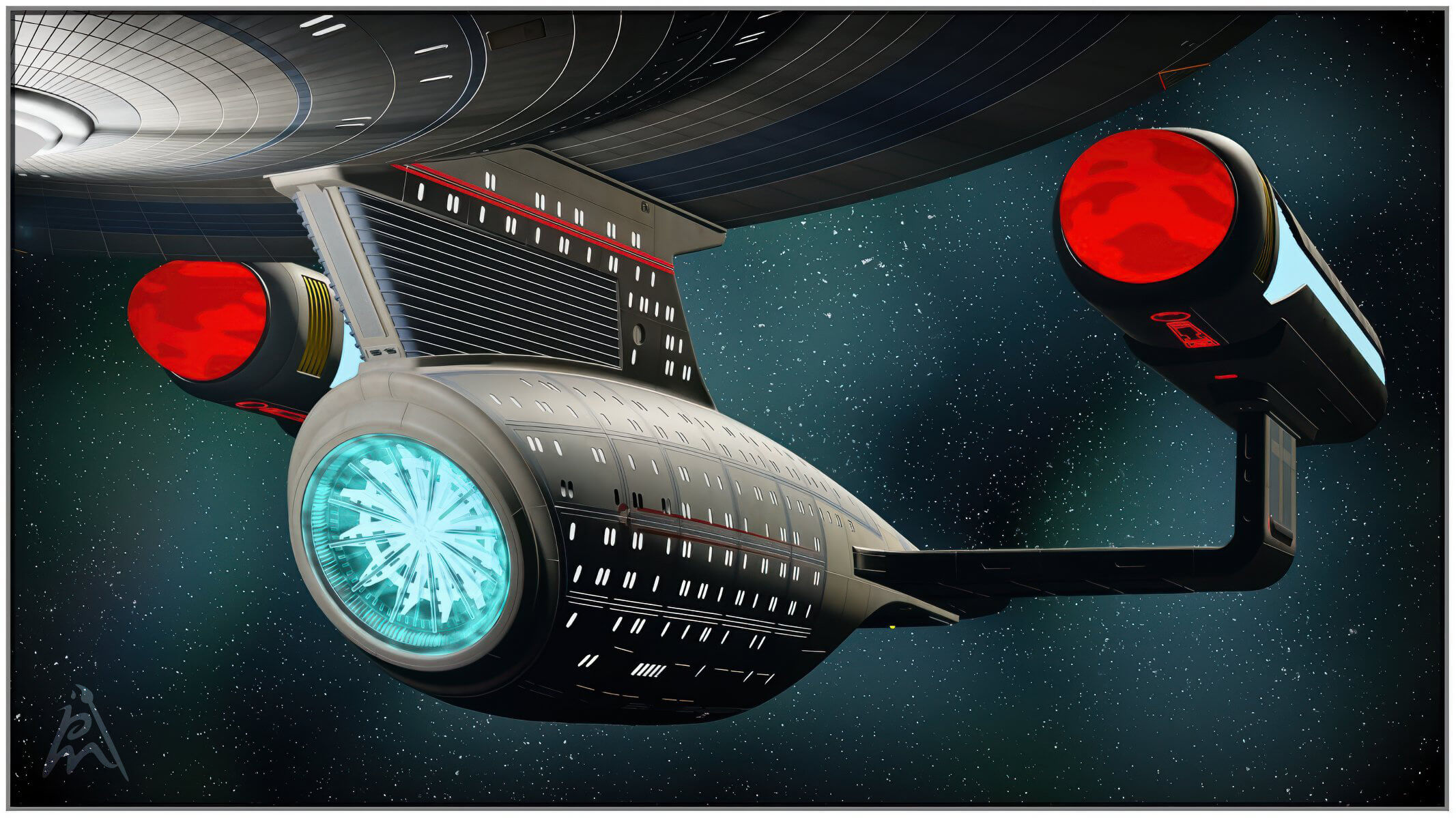 Enterprise C 3D Render, Digital Art by Petege