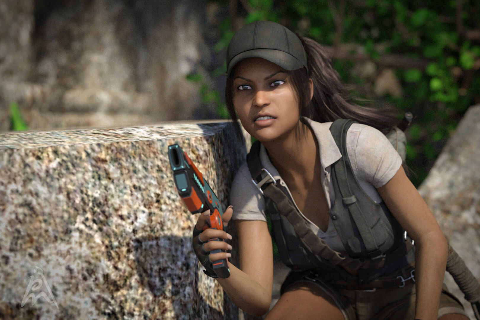 Temple of Time (1) 3D Render, Digital Art by Petege