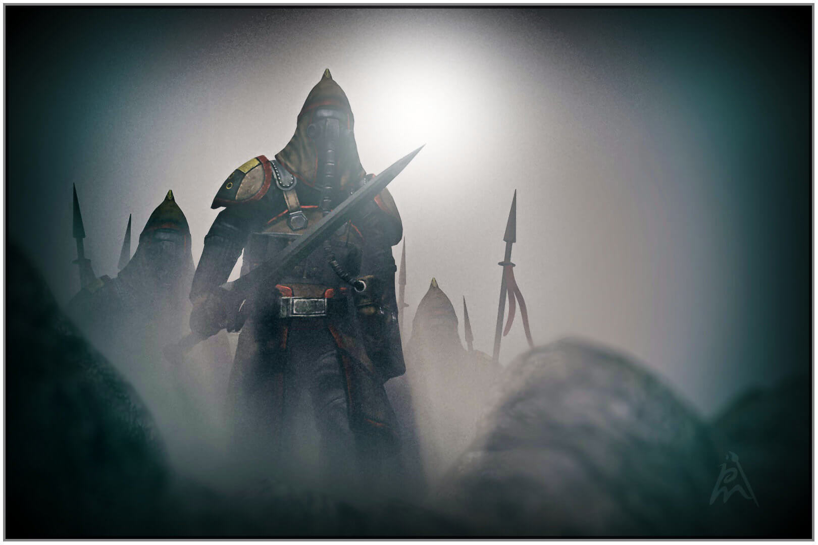 The Dark Warriors 3D Render, Digital Art by Petege