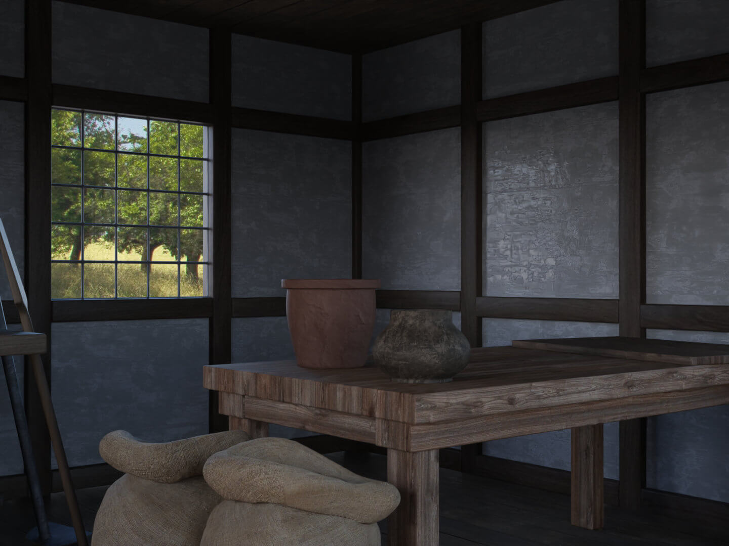 Old Bakery Interior - Daz Content by Petege