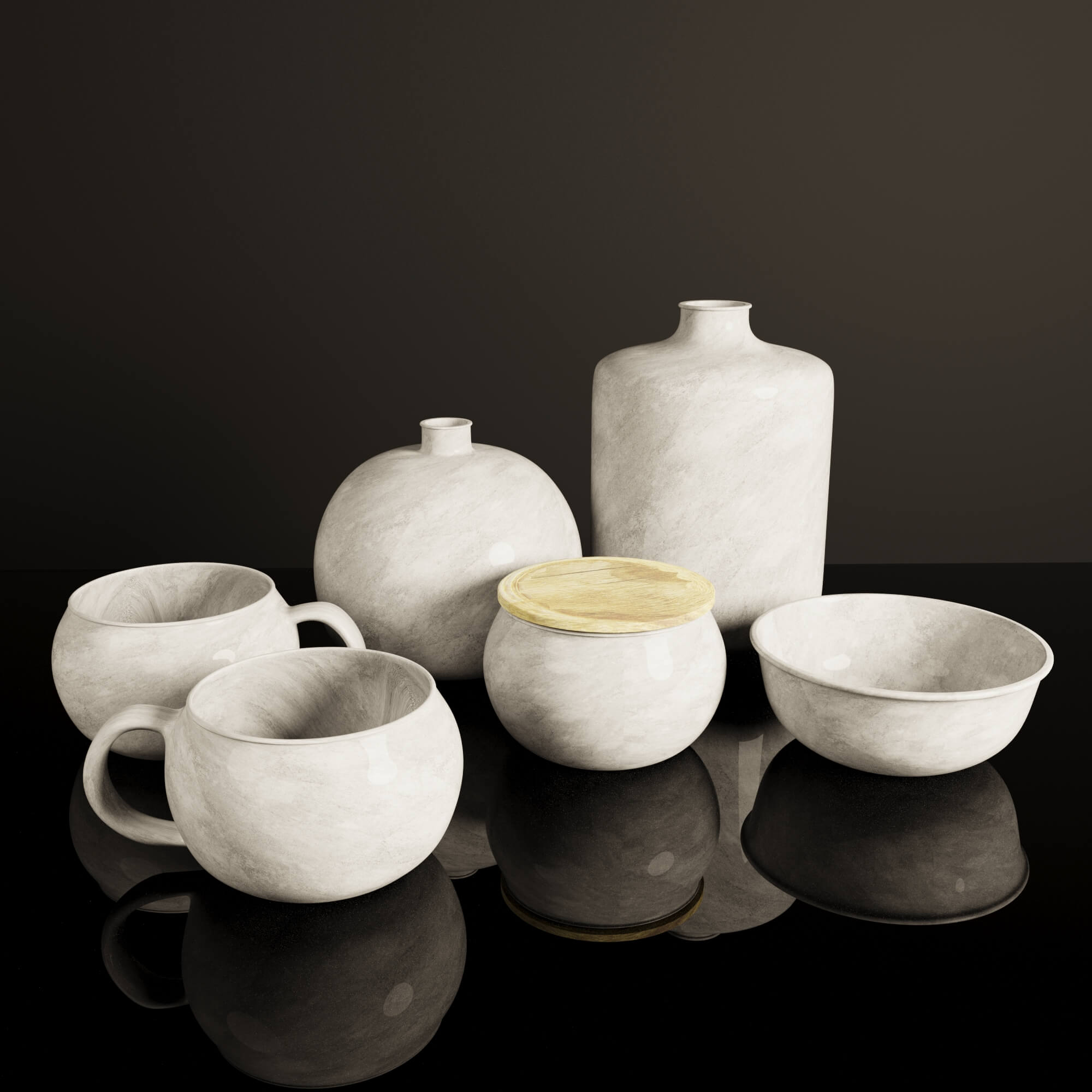 Ceramic Tableware - 3D Model by PetruninaNa