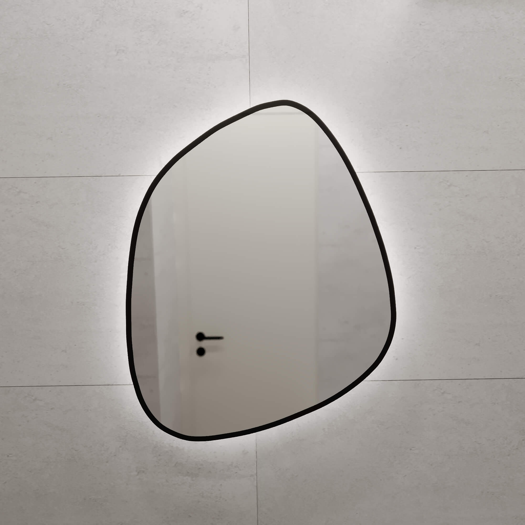 Mirror With Black Edge and Backlight - 3D Model by PetruninaNa