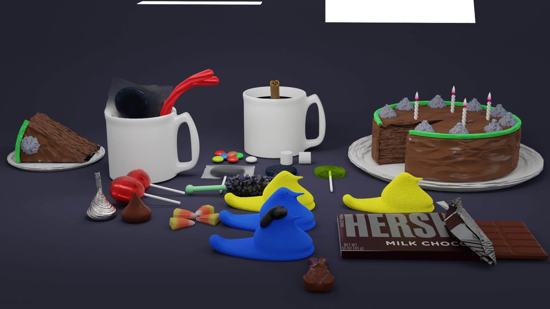 Candy & Cake - 3D Model by petty_man