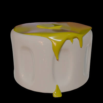Cheesy Butter Dish - 3D Model by petty_man