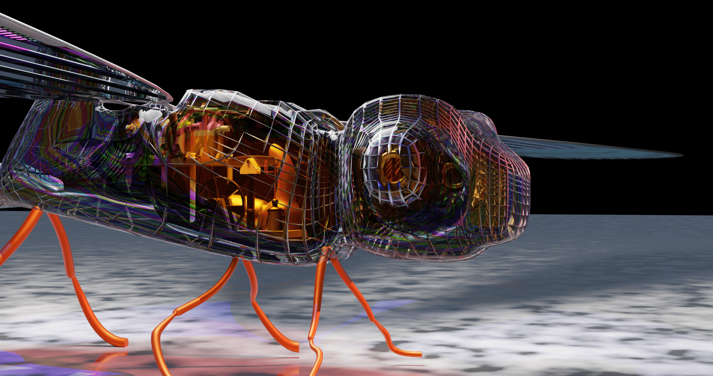 Steampunk Dragonfly 3D Render | RenderHub Gallery