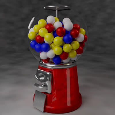 Gumball Machine - 3D Model by petty_man