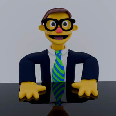 Puppet Anchor Man - 3D Model by petty_man