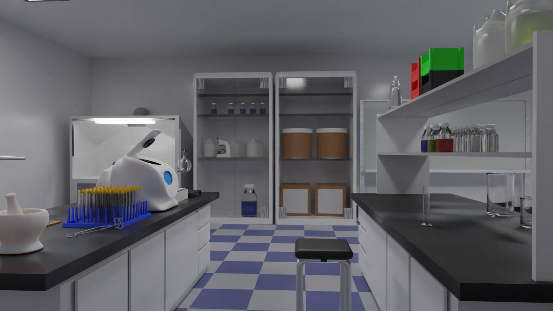 Small Laboratory - 3D Model by petty_man