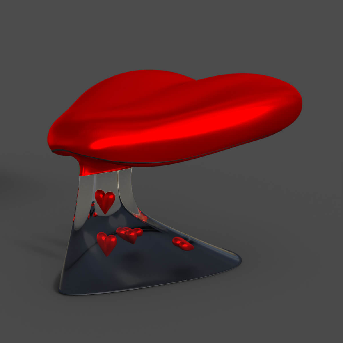 Heart Stool for DAZ by PH3Dee