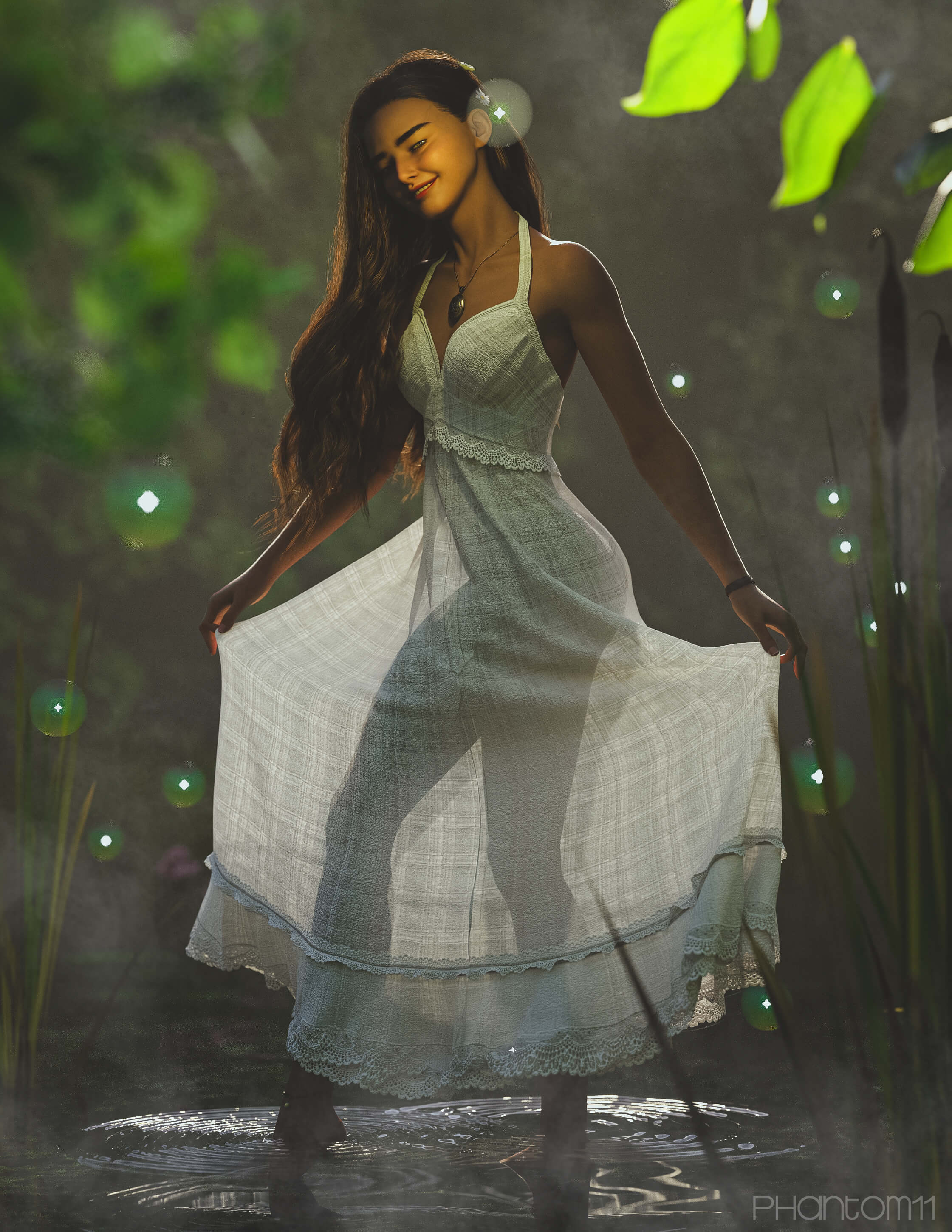 Dancing With the Sprites 3D Render, Digital Art by phantom11