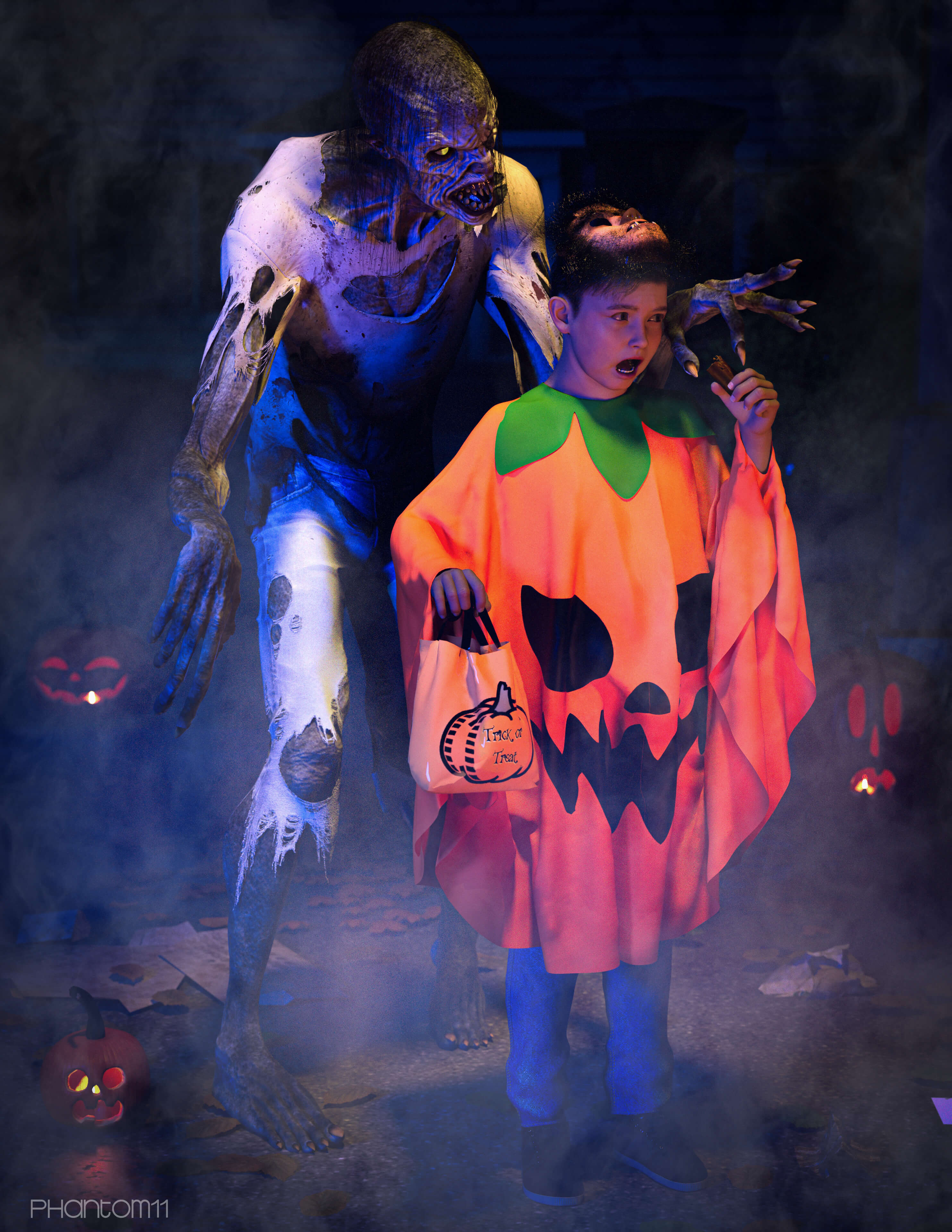 The Candy Thief 3D Render, Digital Art by phantom11