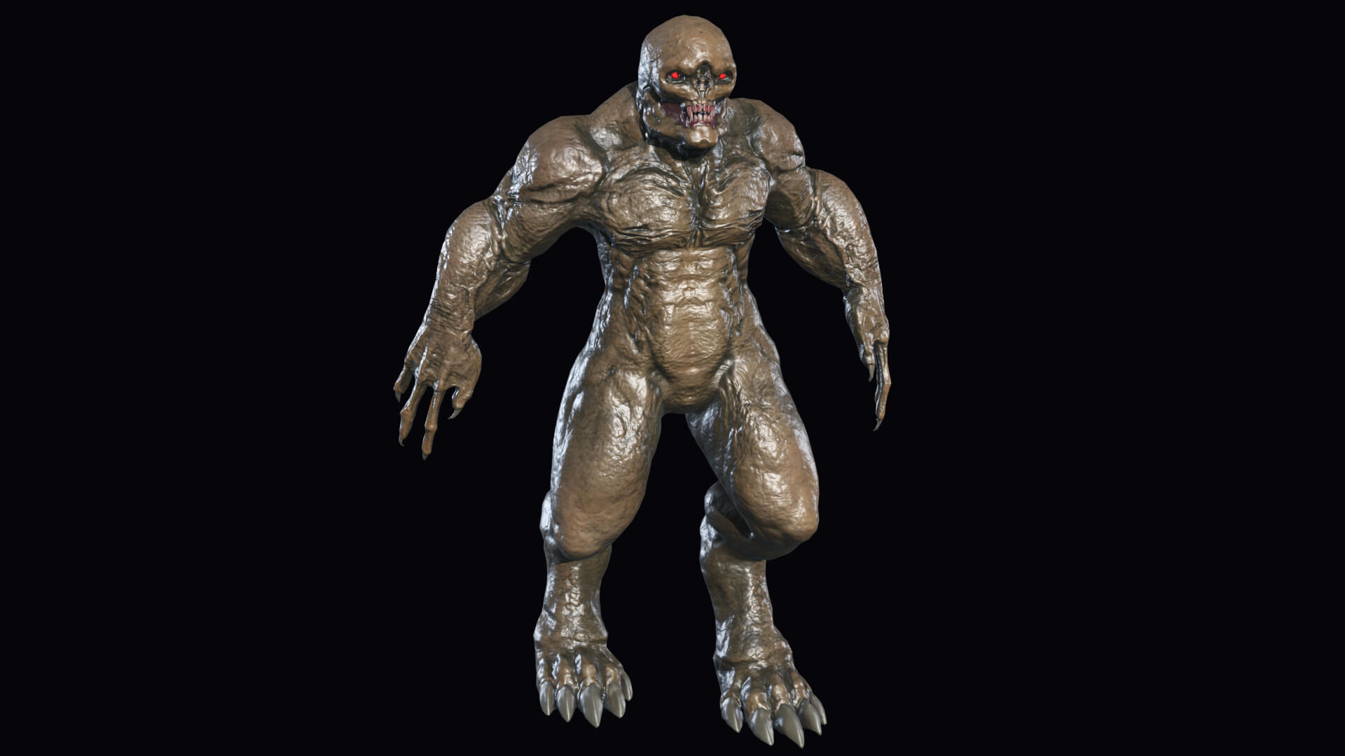 Big Demon 4 Monster - 3D Model by Phazan