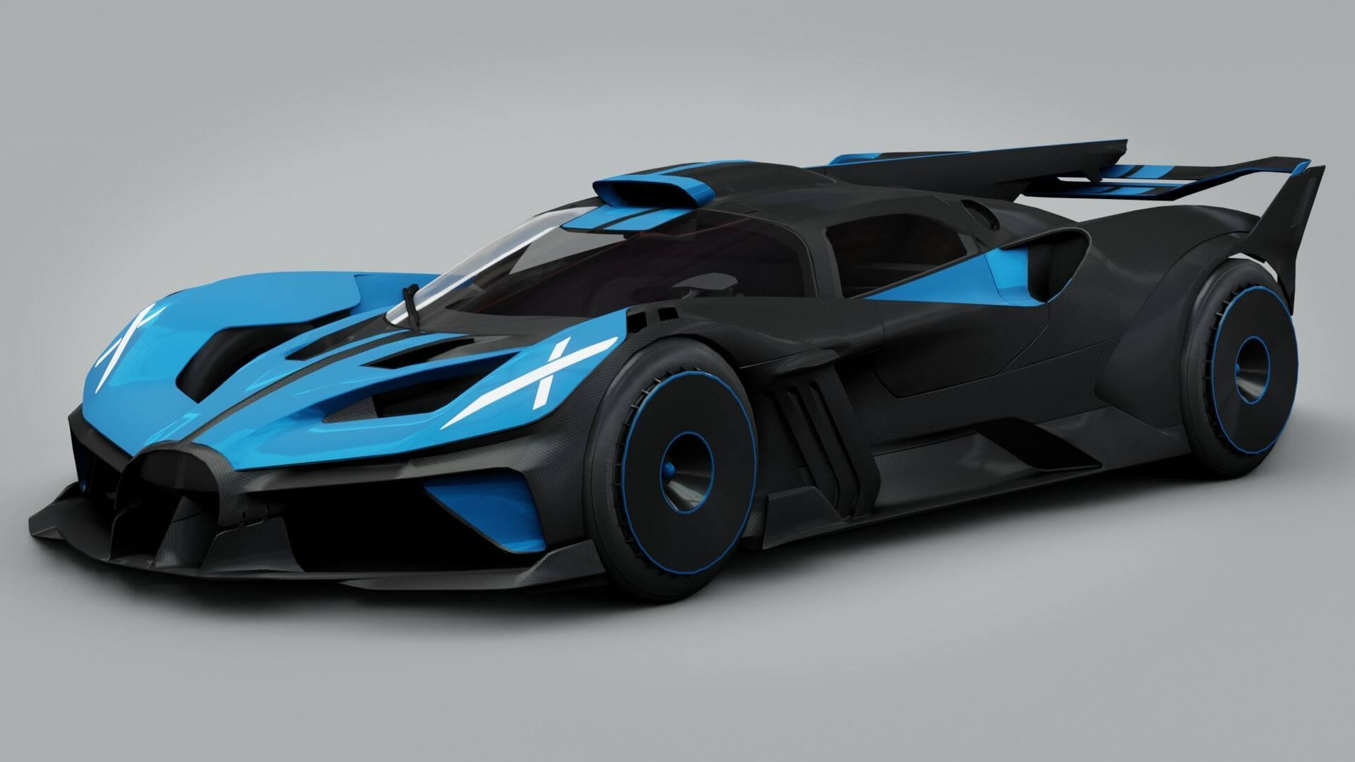 Bugatti Bolide - 3D Model by Phazan