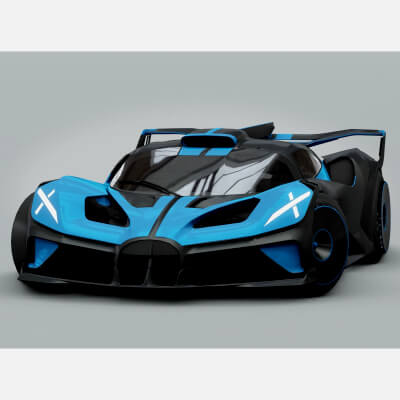 Bugatti Bolide - 3D Model by Phazan