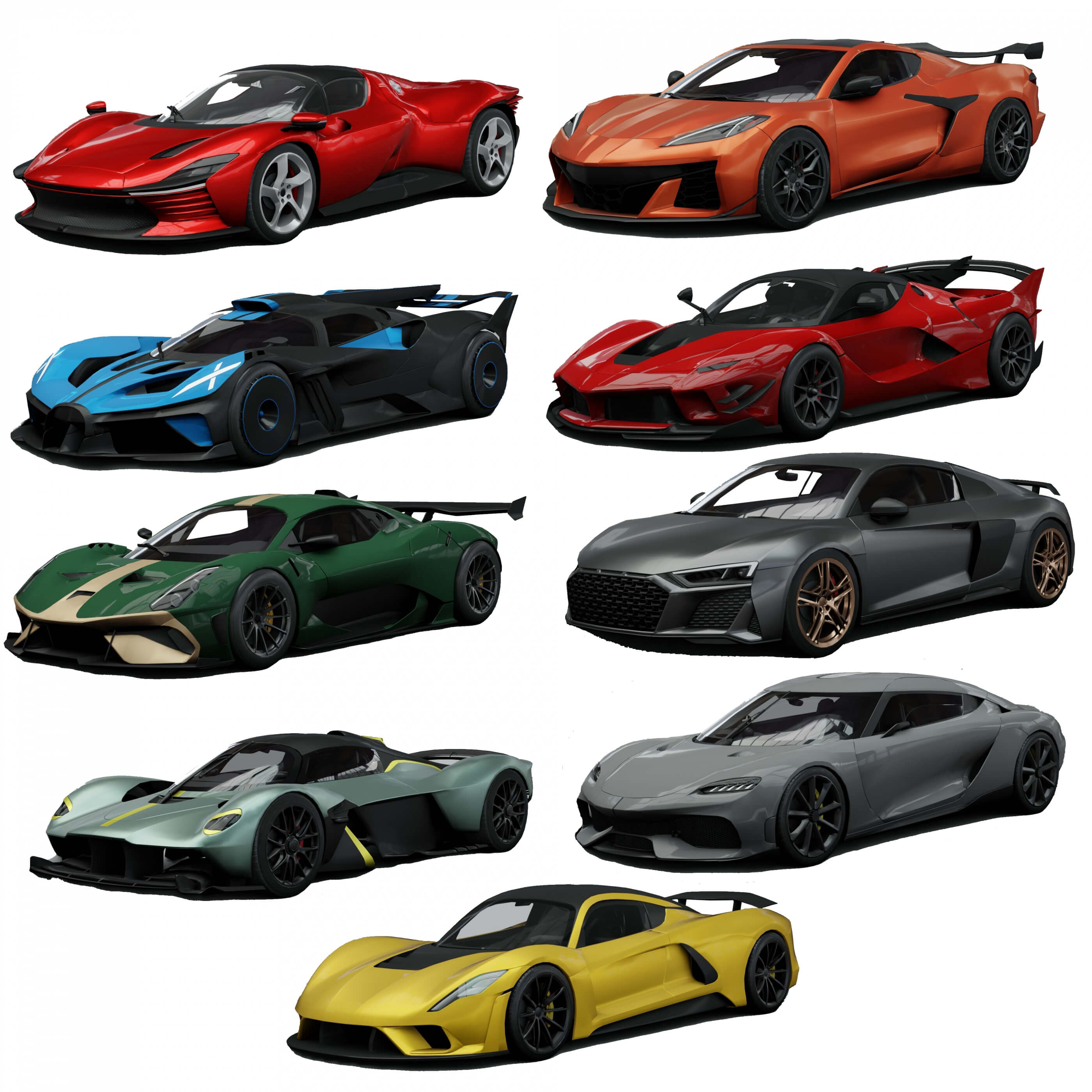 Collection 55 Cars Pack - 3D Model by Phazan