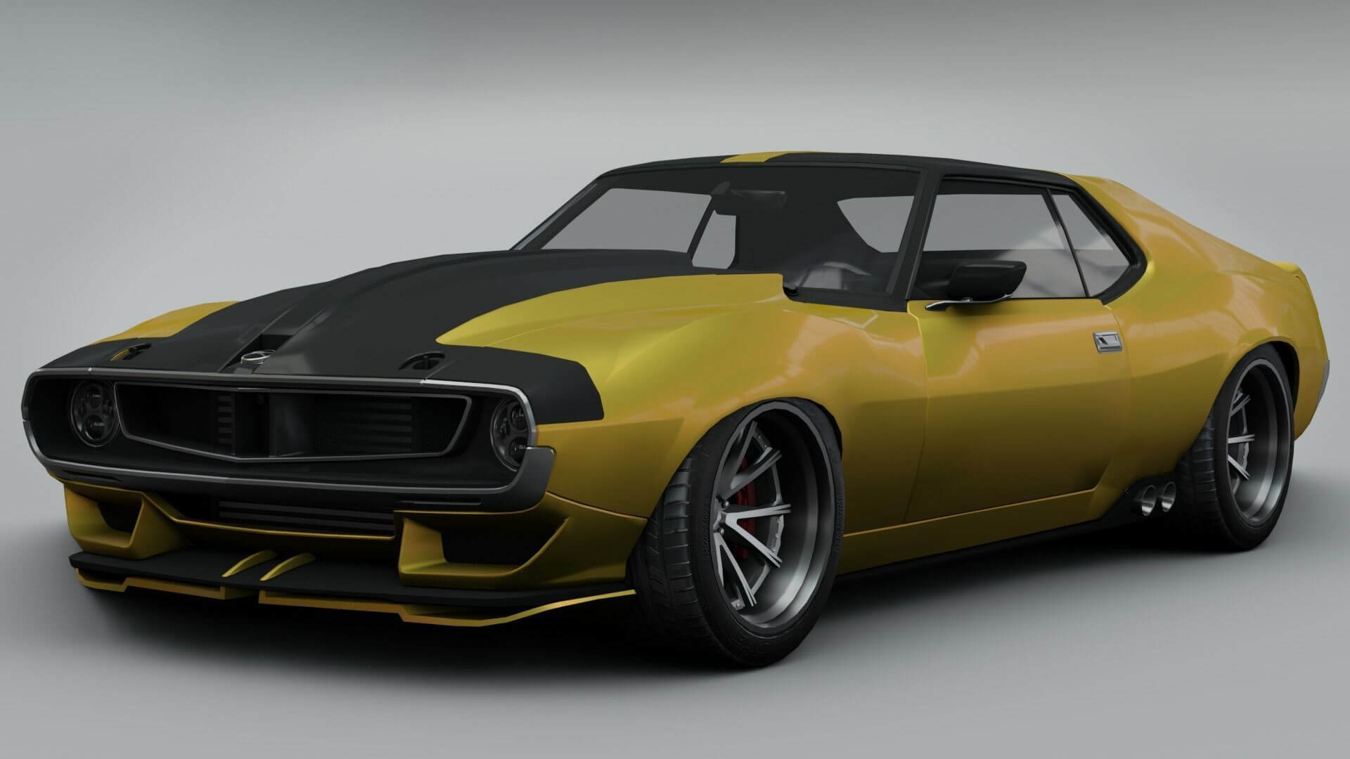 Collection 6 Muscle Cars - 3D Model by Phazan