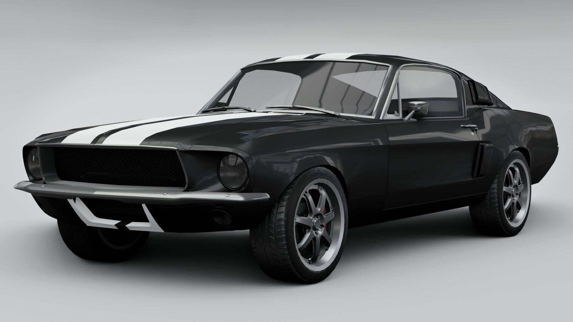 Collection 6 Muscle Cars - 3D Model by Phazan