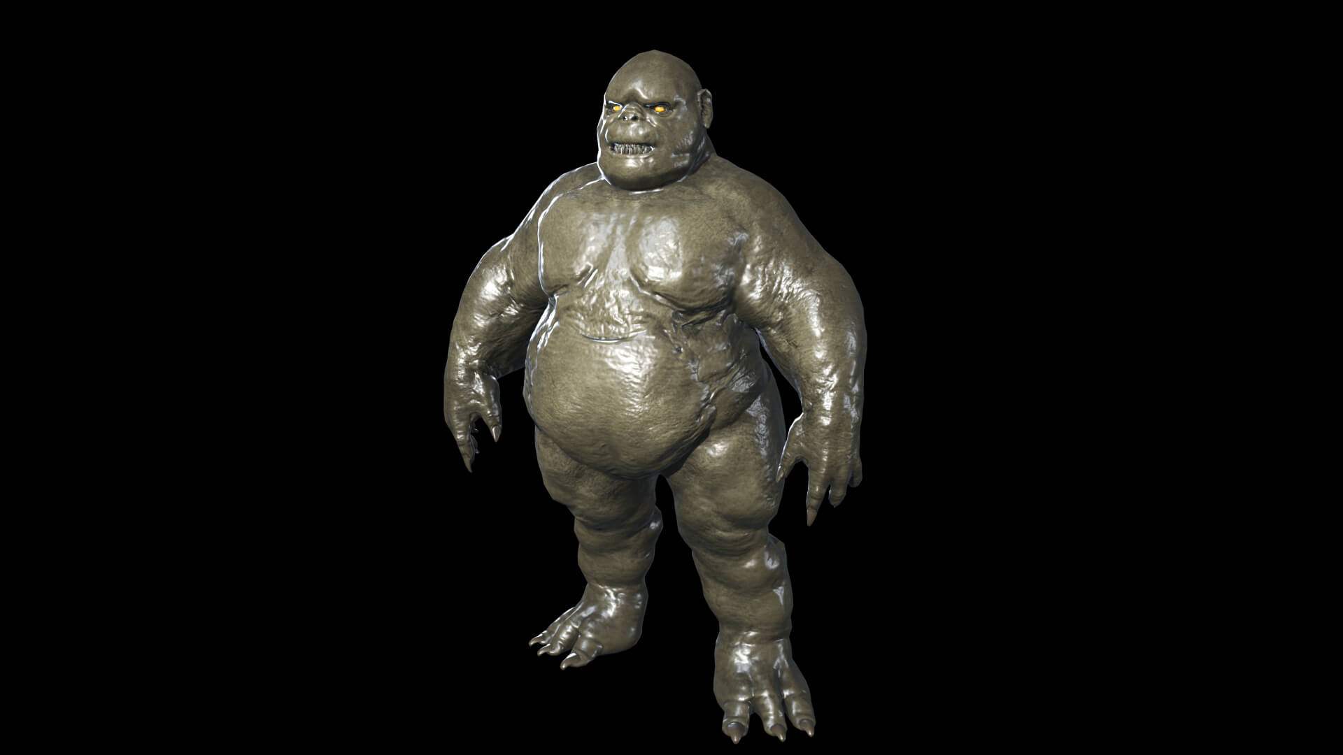 Fat Demon 2 Monster - 3D Model by Phazan