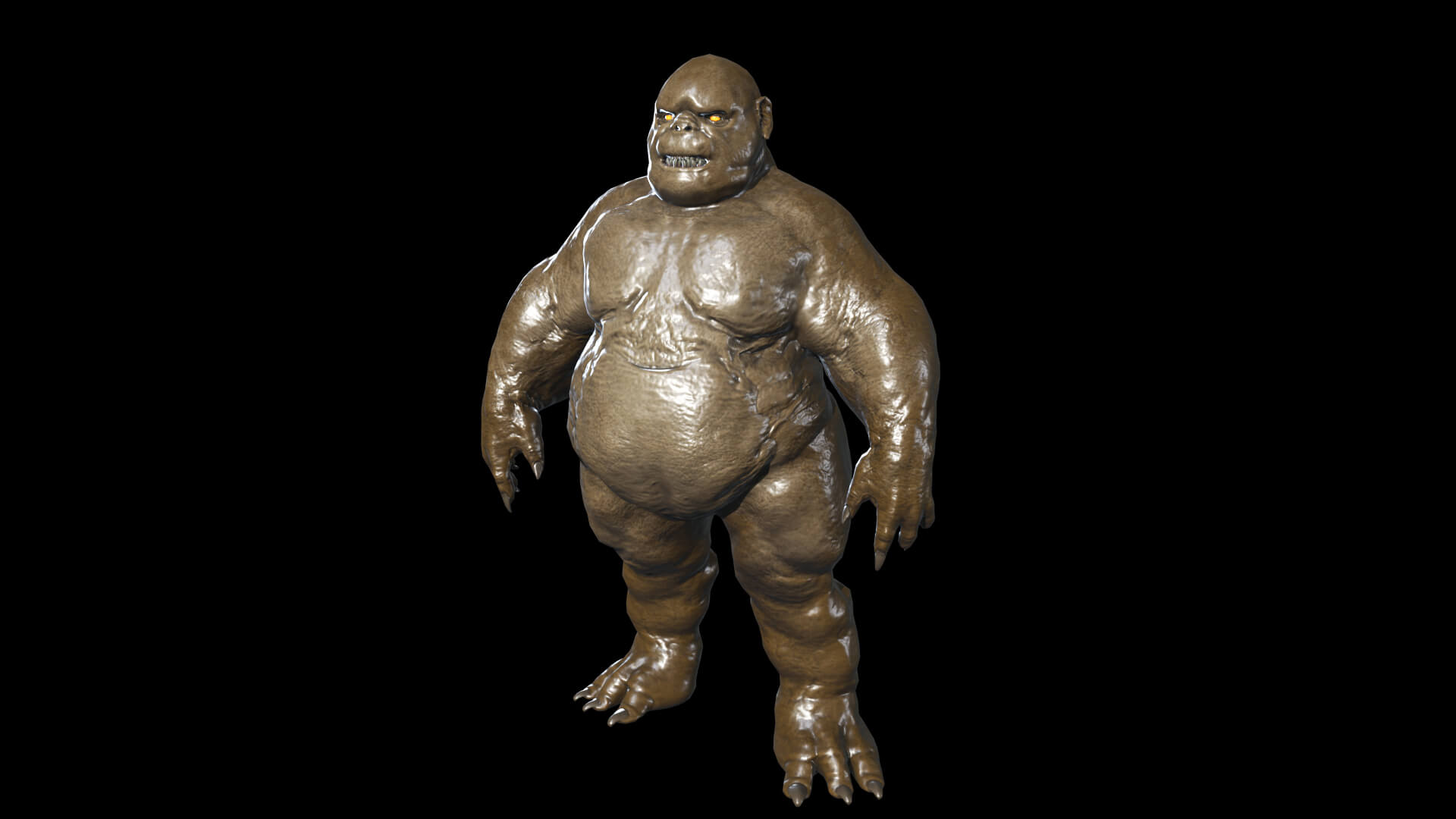 Fat Demon 2 Monster - 3D Model by Phazan