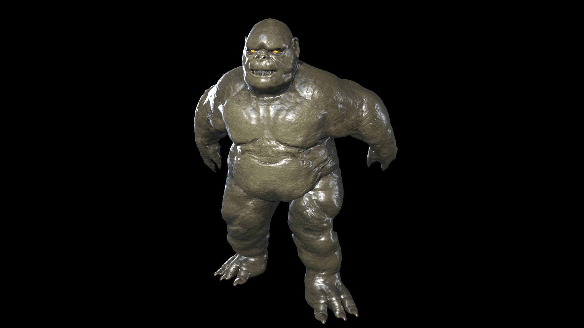 Fat Demon 2 Monster - 3D Model by Phazan