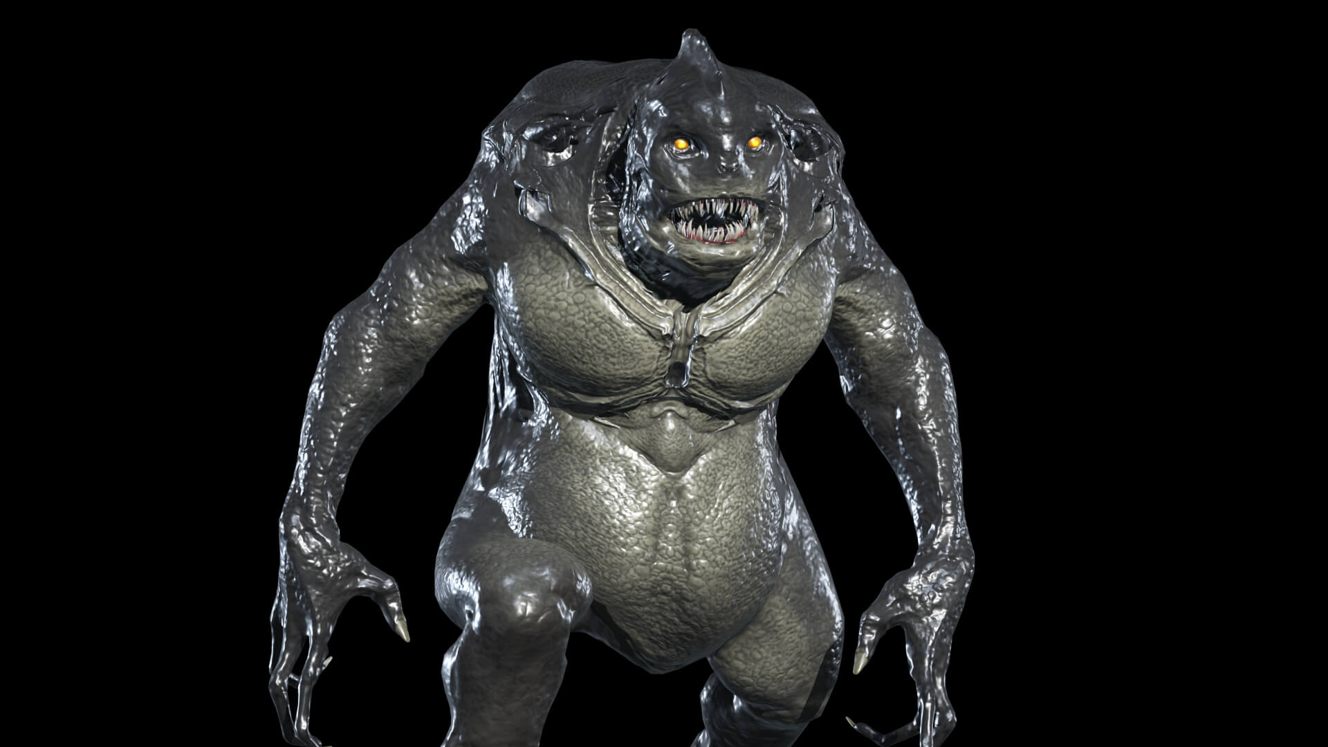 Fish Mutant Monster - 3D Model by Phazan