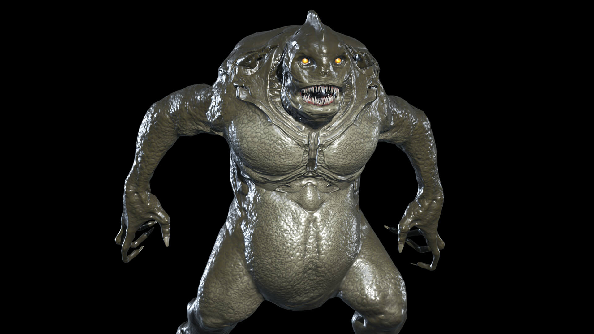 Fish Mutant Monster - 3D Model by Phazan