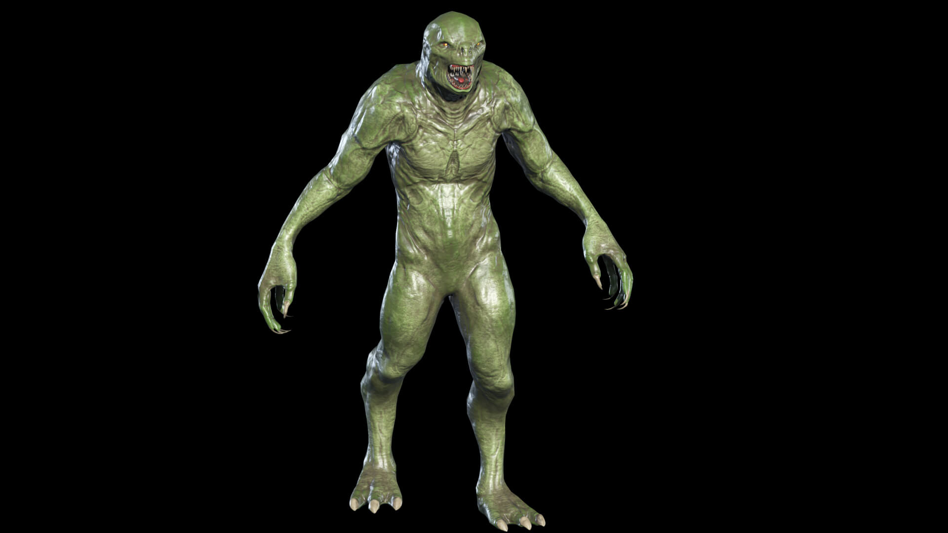 Monster Reptiloid - 3D Model by Phazan