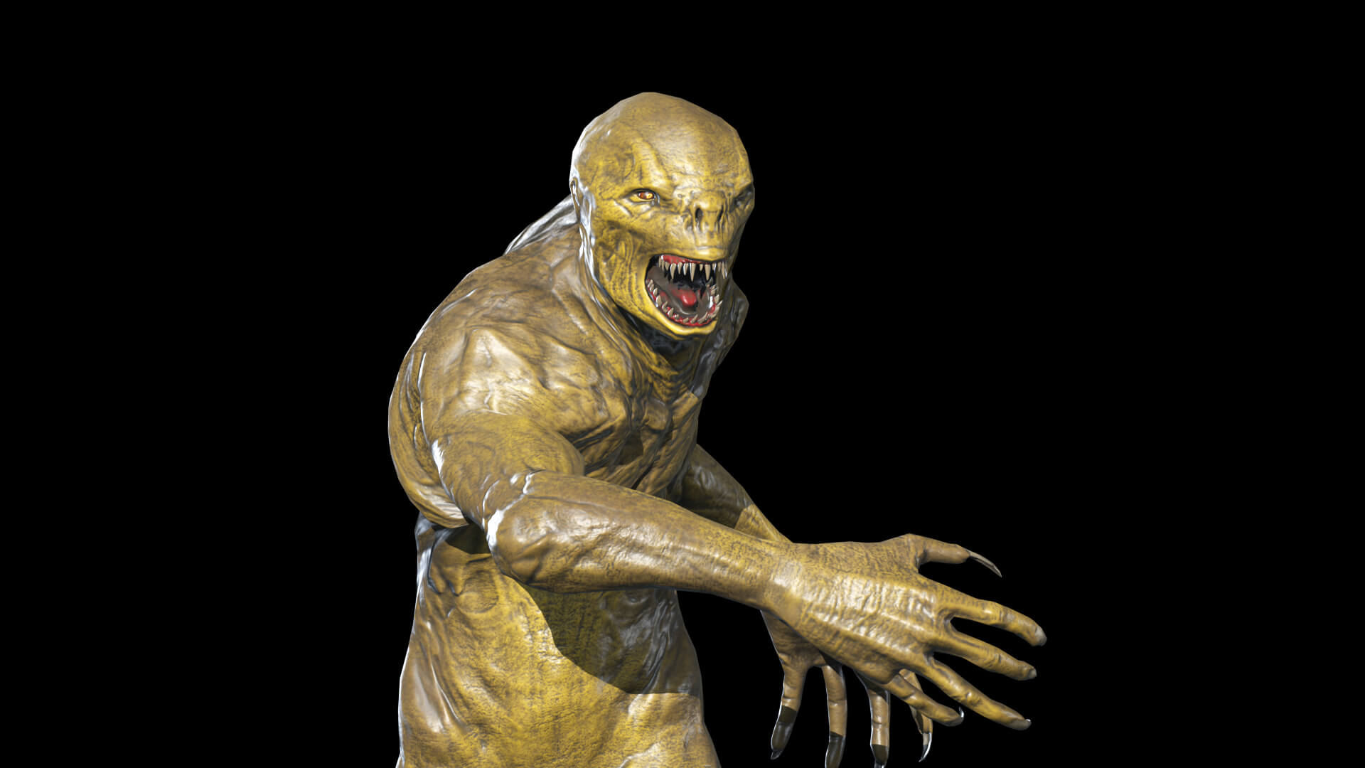 Monster Reptiloid - 3D Model by Phazan