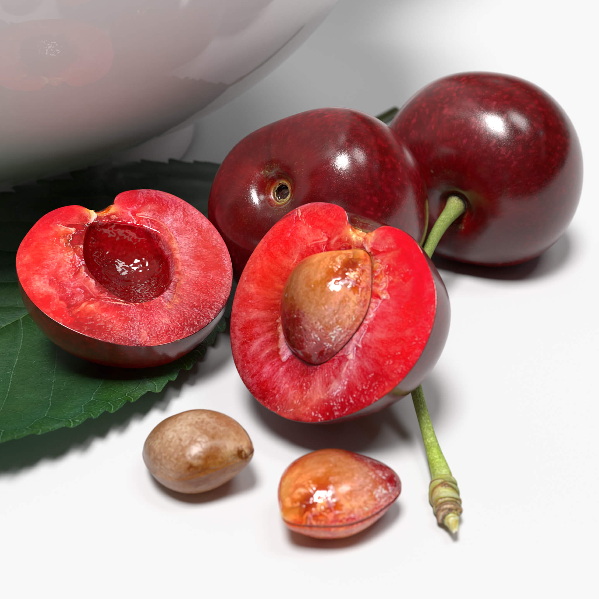 Bowl of Cherries - 3D Model by phenom-arch