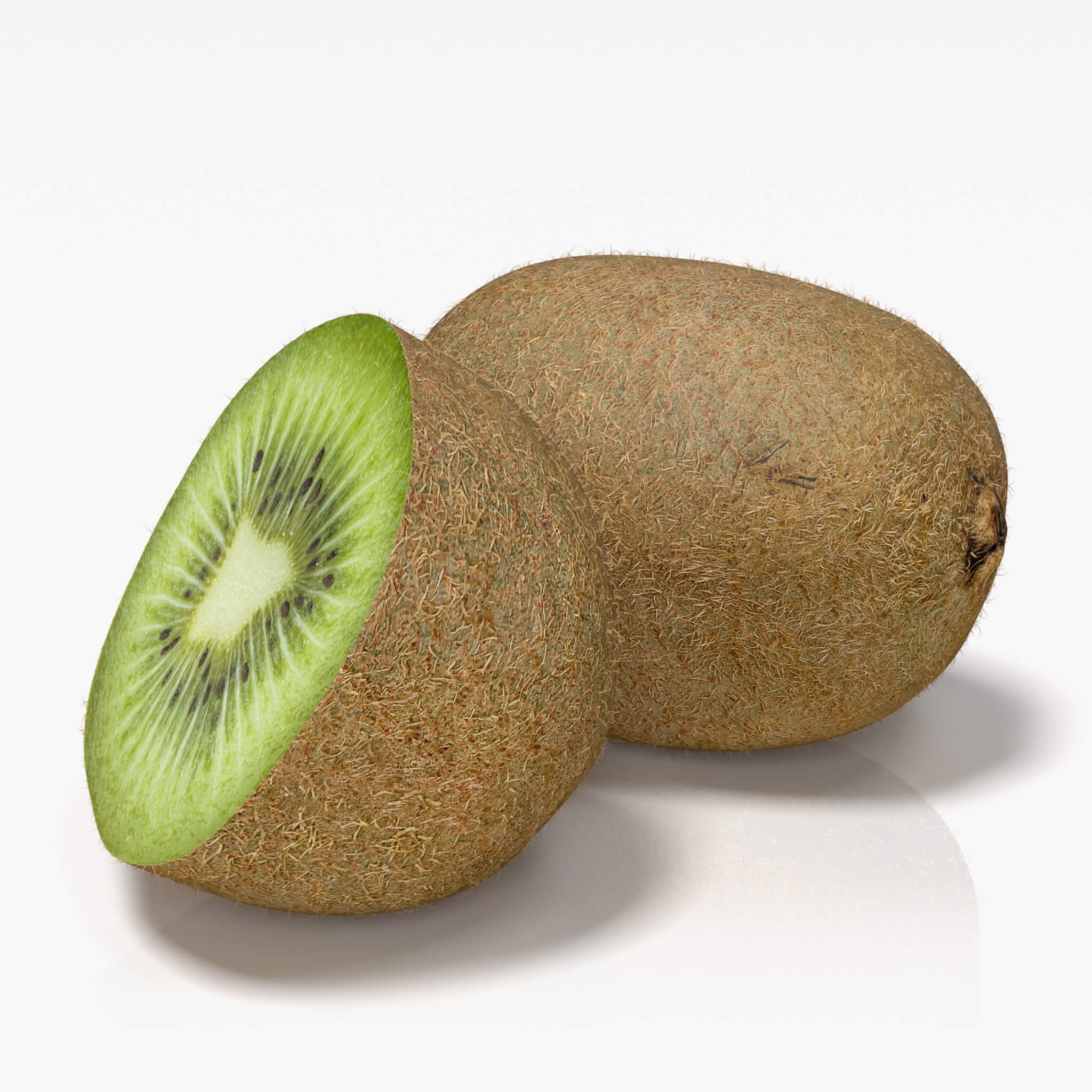 Kiwi Fruit Whole and Cut - 3D Model by phenom-arch