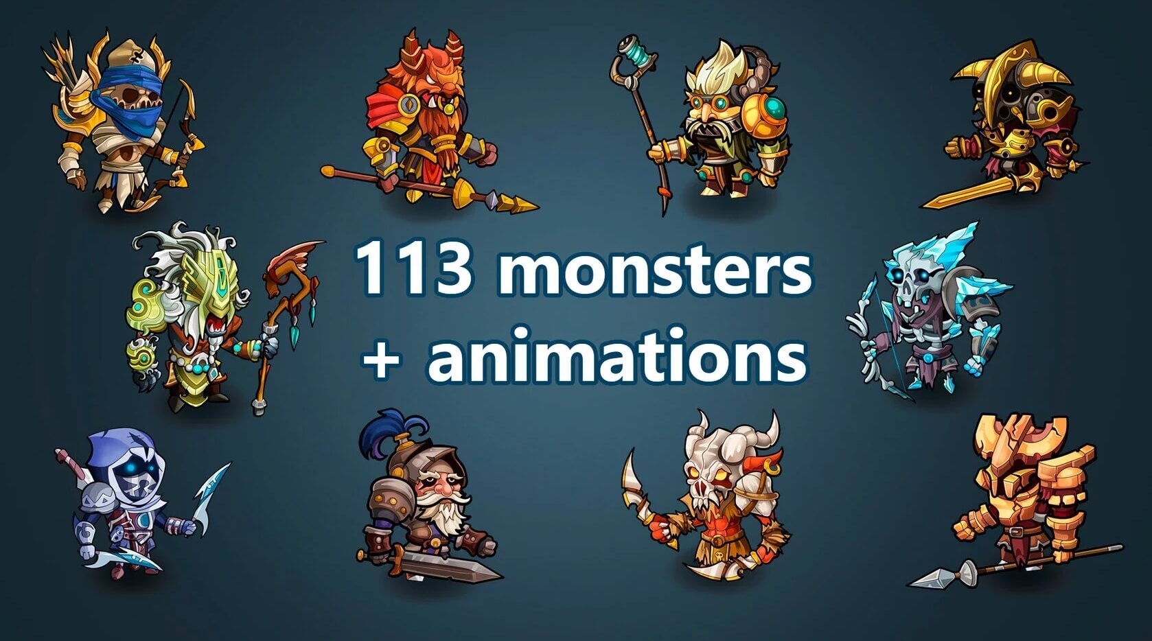 2D Characters Monsters by Philip_Bravo