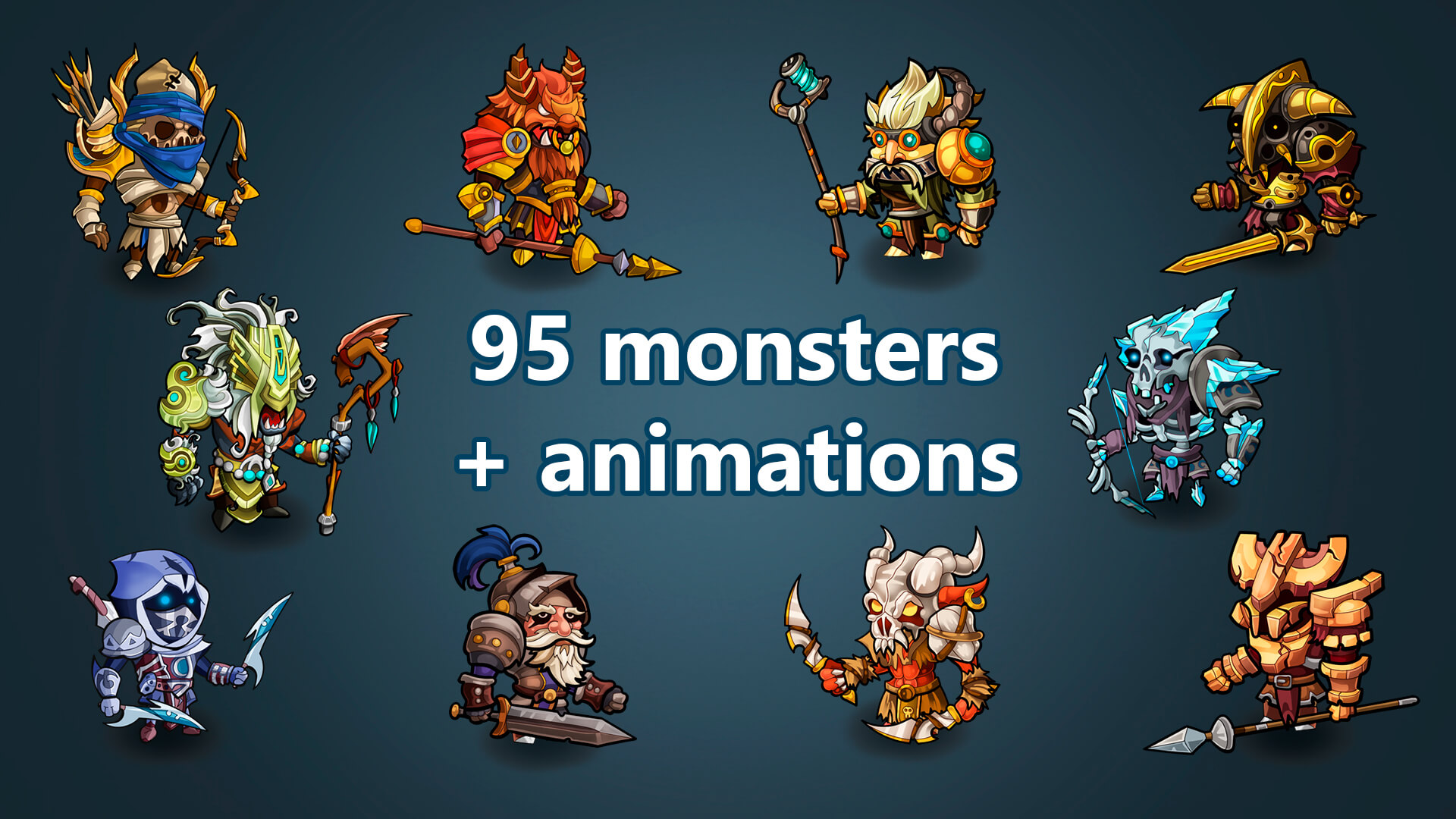 2D Characters Monsters by Philip_Bravo