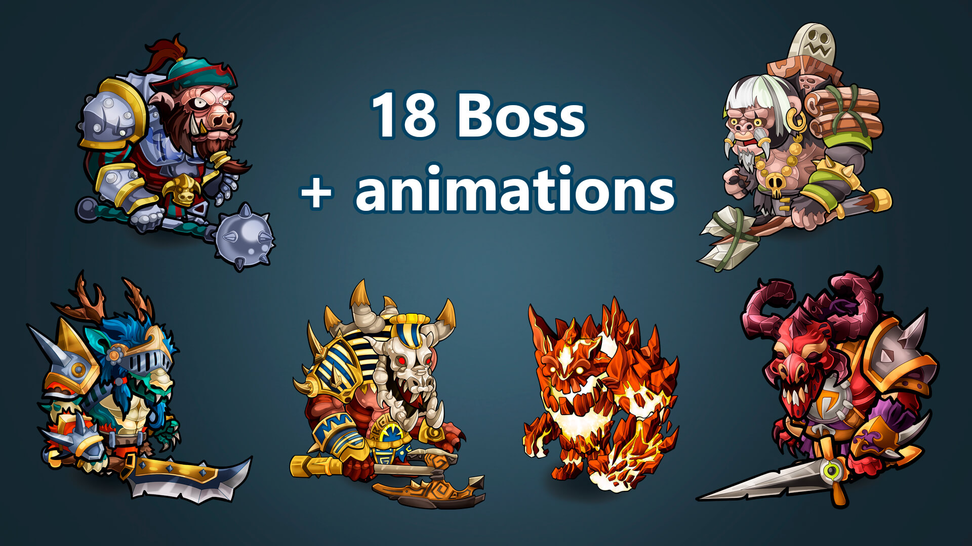 2D Characters Monsters by Philip_Bravo