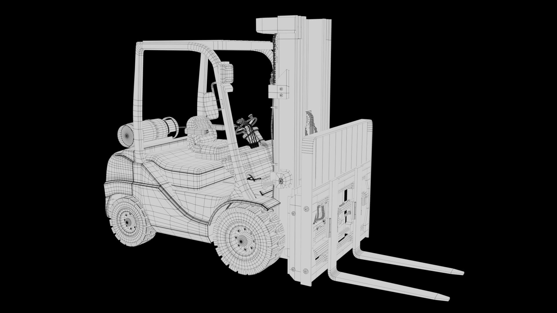 Forklift Truck - 3D Model by PhilRiveraMedia