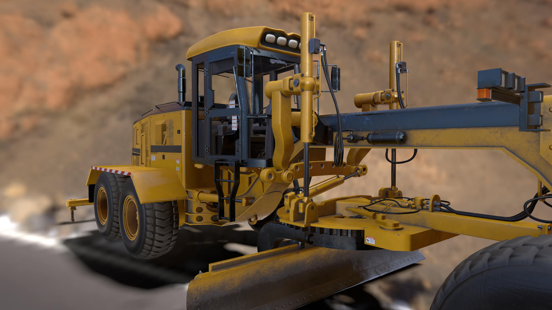 Motor Grader - 3D Model by PhilRiveraMedia