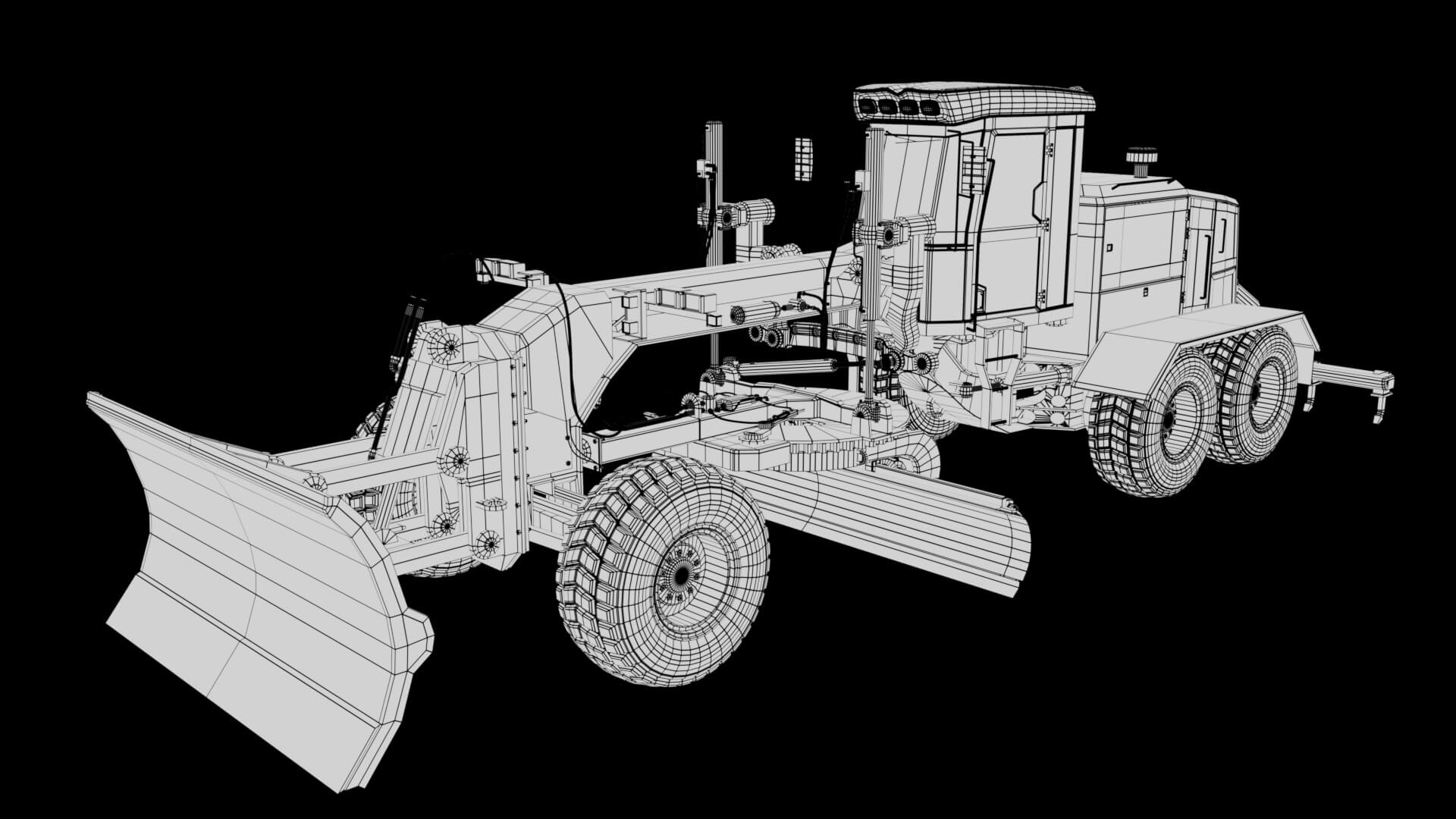 Motor Grader - 3D Model by PhilRiveraMedia