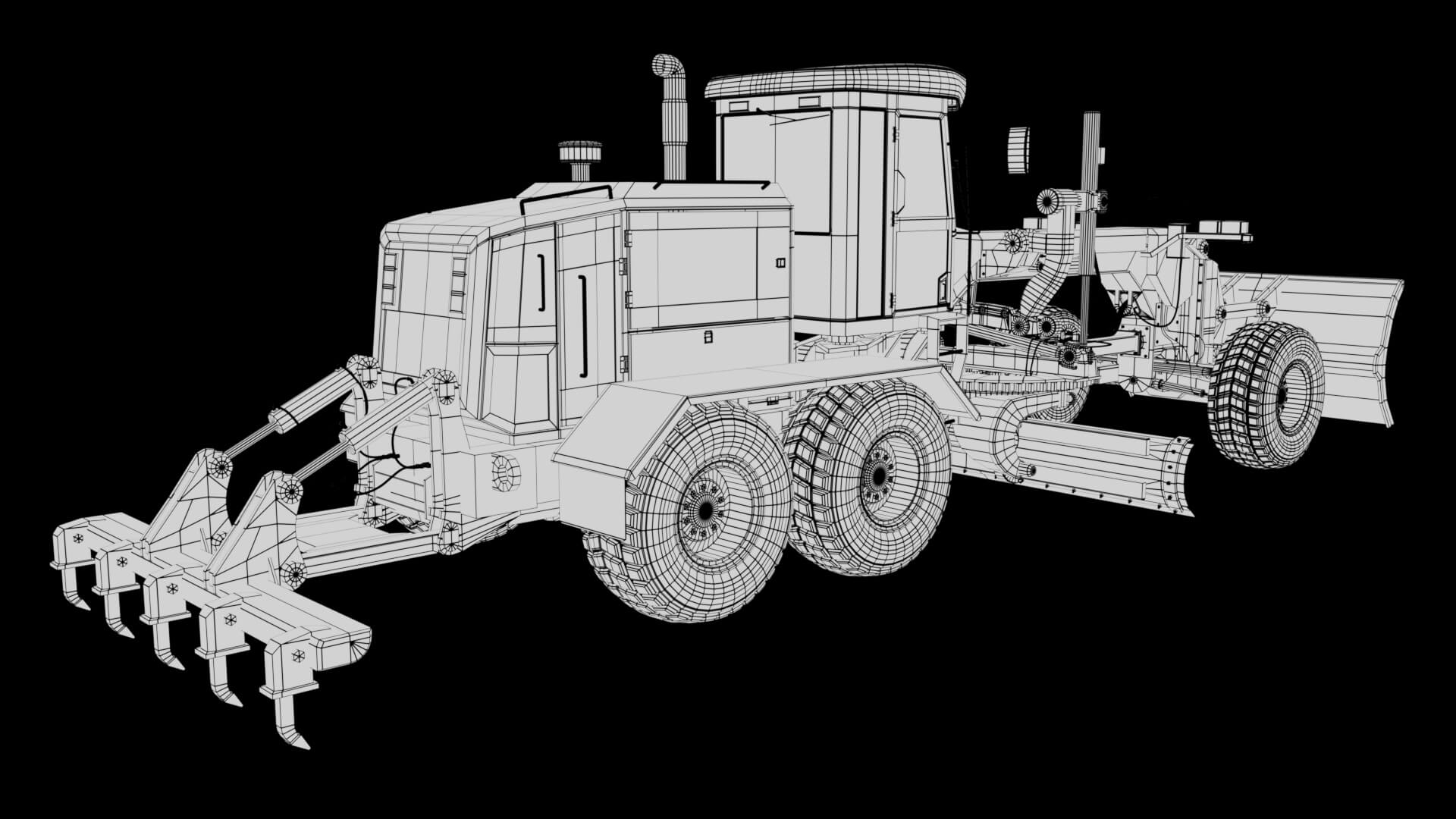 Motor Grader - 3D Model by PhilRiveraMedia