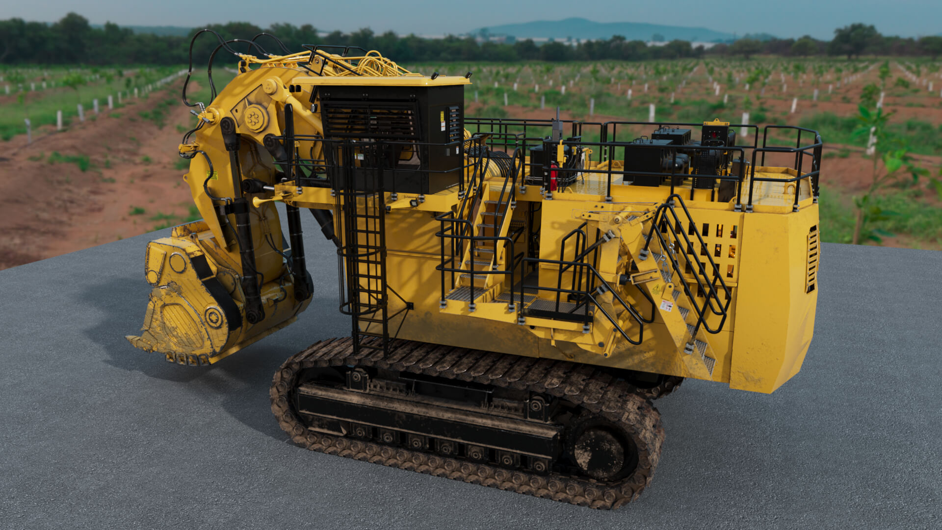 Hydraulic Mining Shovel - 3D Model by PhilRiveraMedia