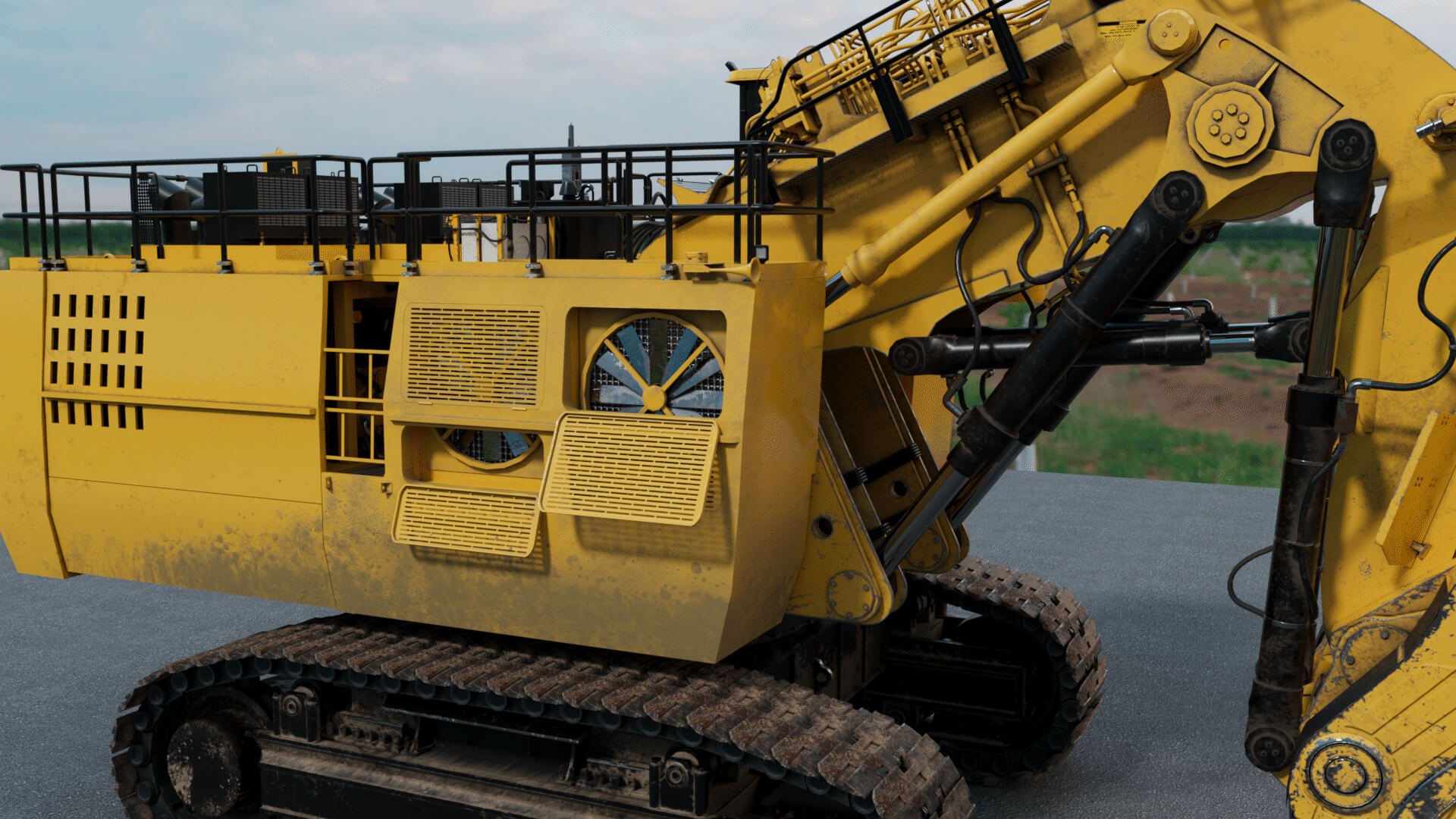 Hydraulic Mining Shovel - 3D Model by PhilRiveraMedia