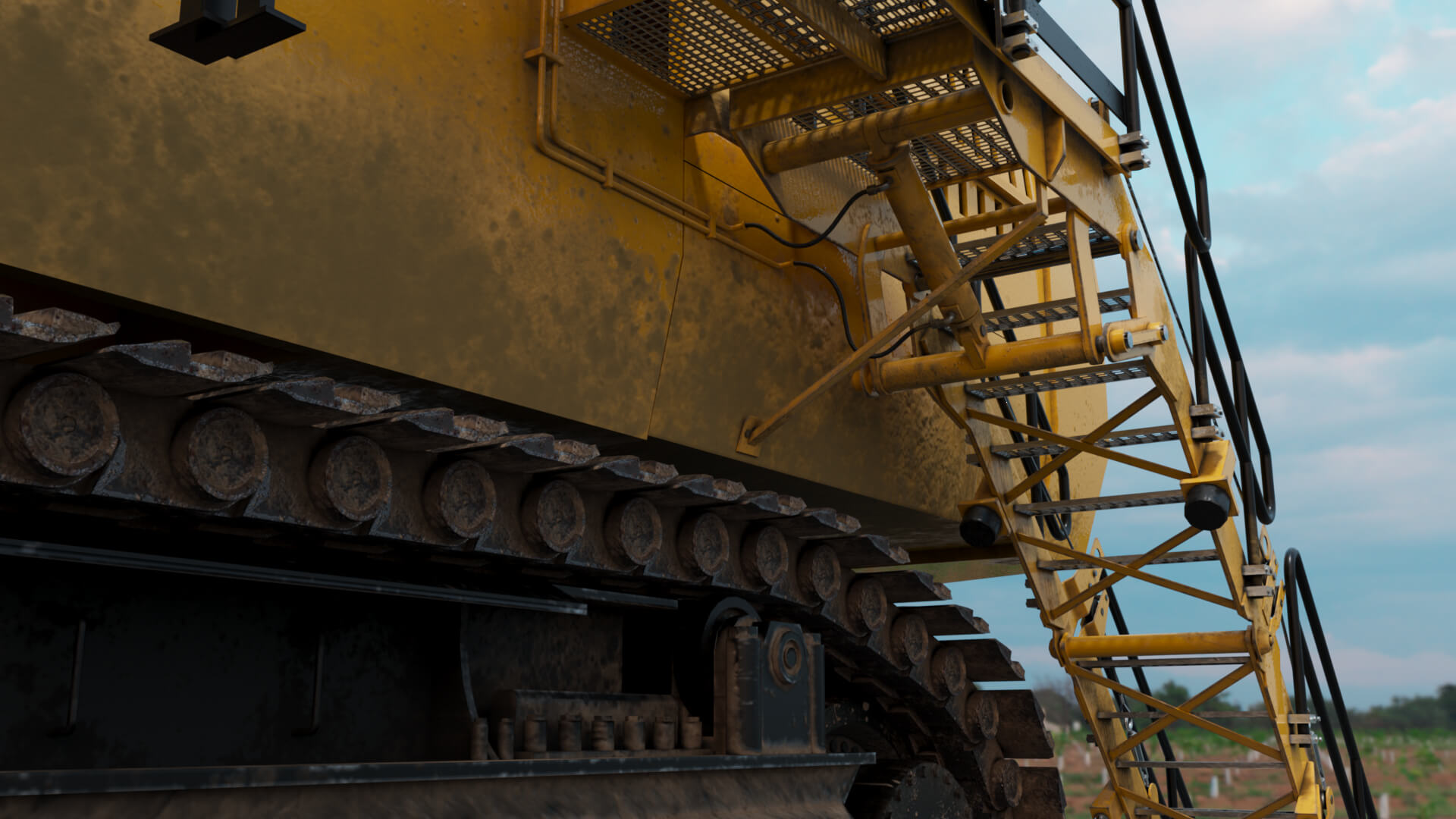 Hydraulic Mining Shovel - 3D Model by PhilRiveraMedia