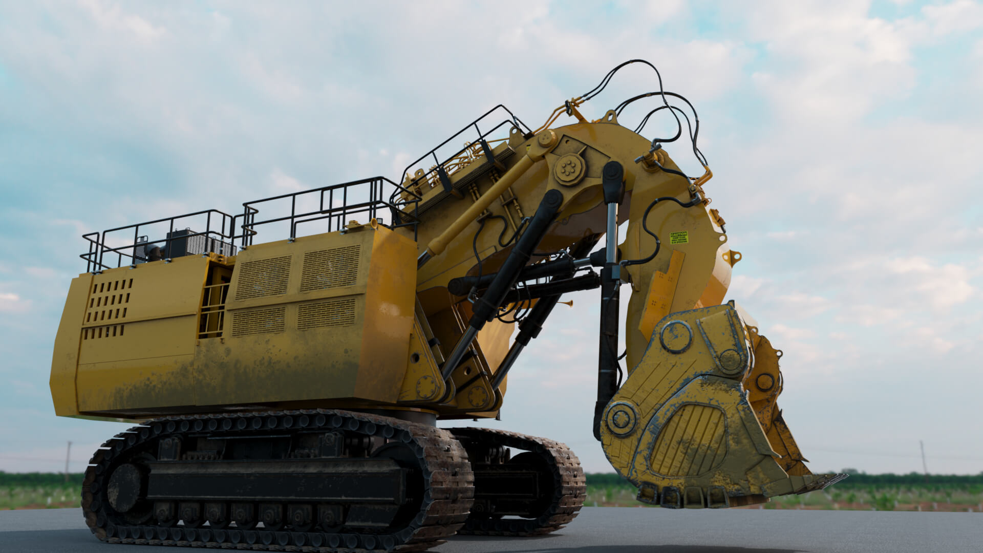 Hydraulic Mining Shovel - 3D Model by PhilRiveraMedia