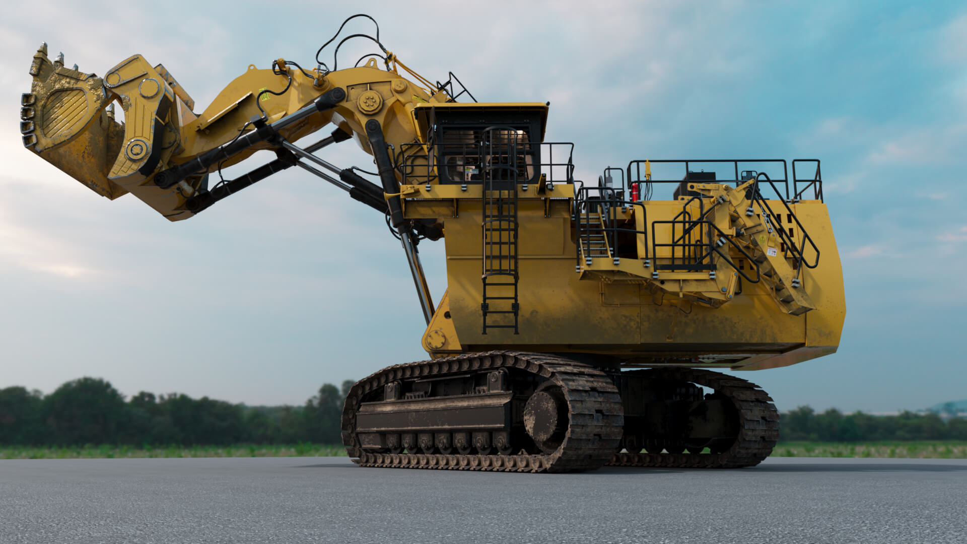 Hydraulic Mining Shovel - 3D Model by PhilRiveraMedia