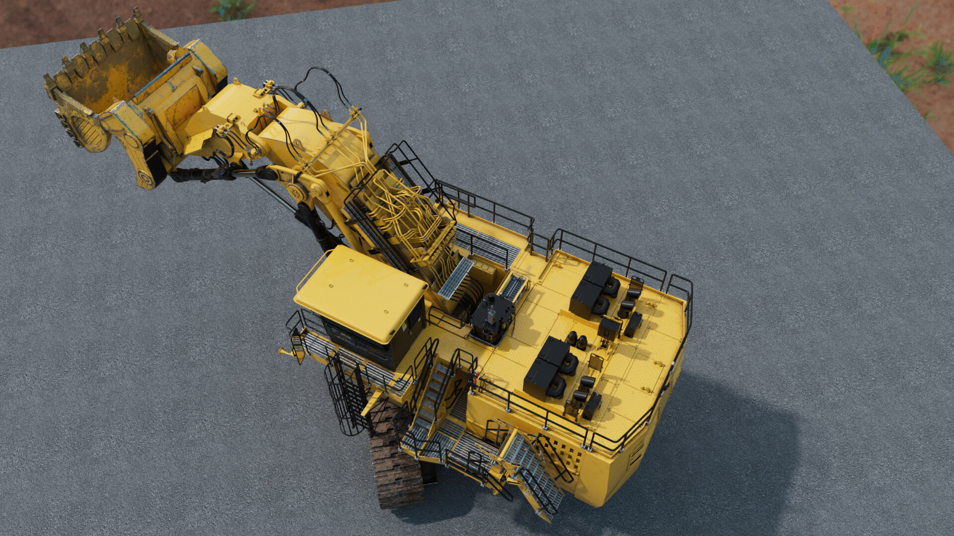 Hydraulic Mining Shovel - 3D Model by PhilRiveraMedia