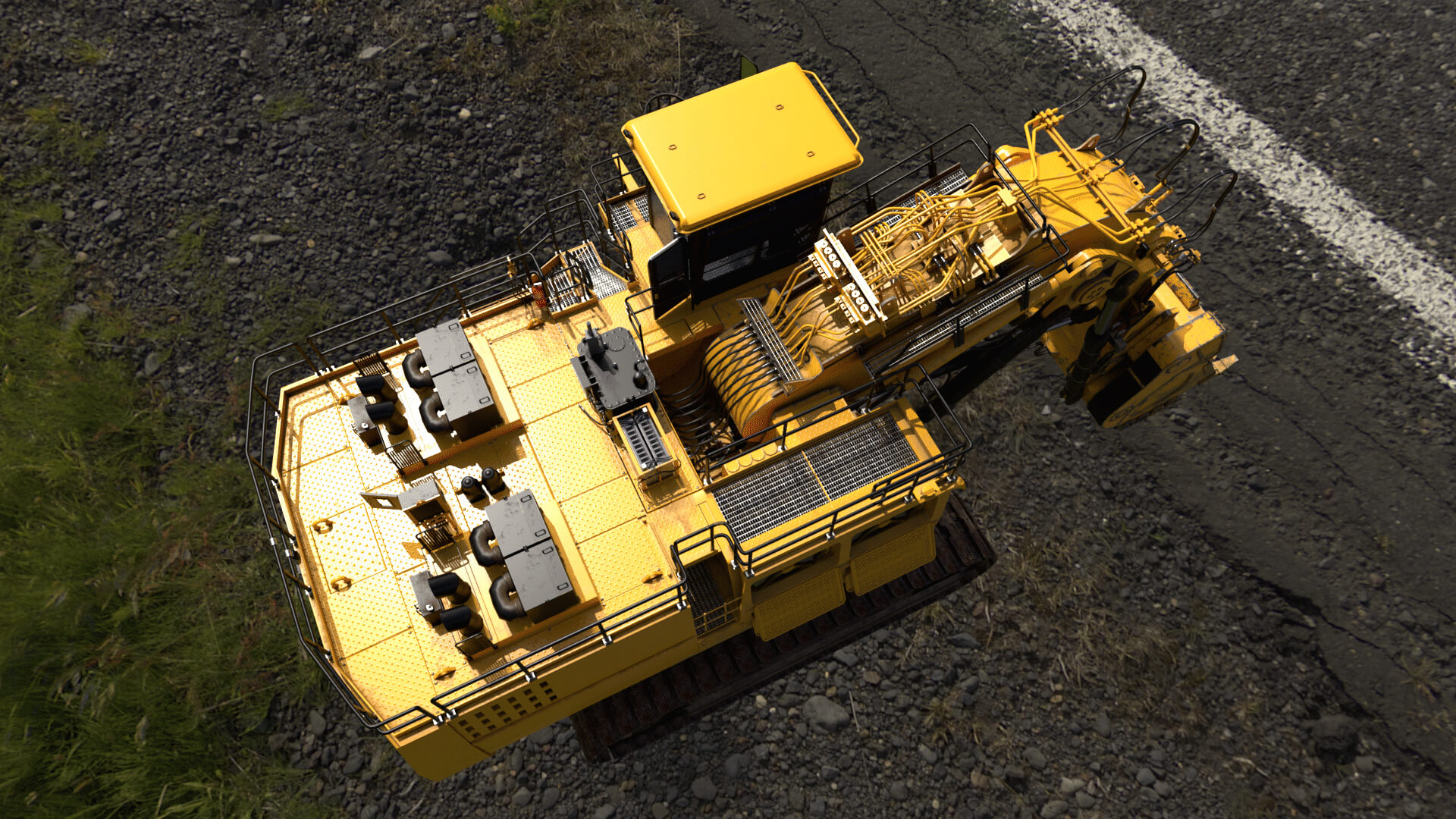 Hydraulic Mining Shovel - 3D Model by PhilRiveraMedia