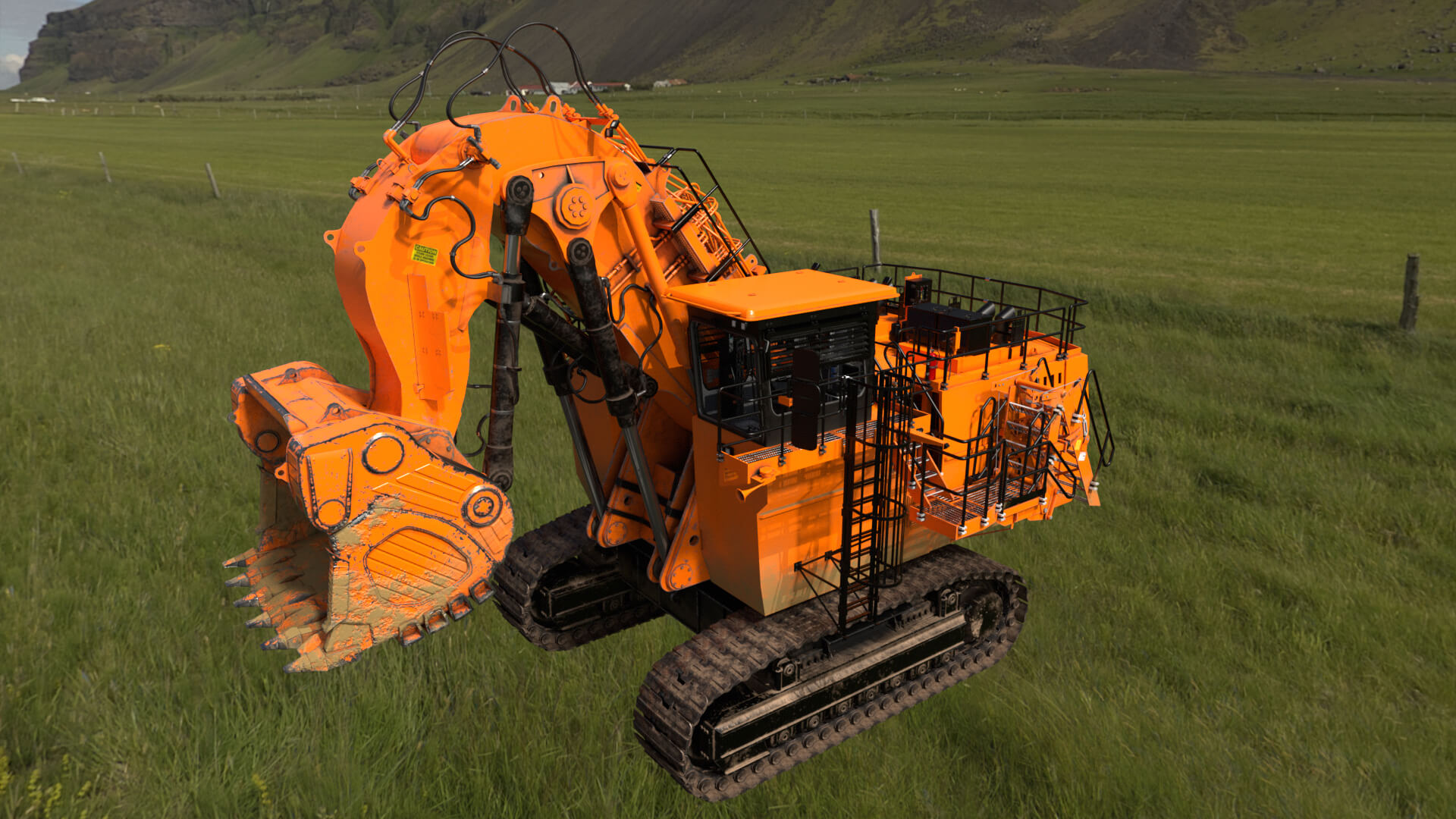 Hydraulic Mining Shovel - 3D Model by PhilRiveraMedia