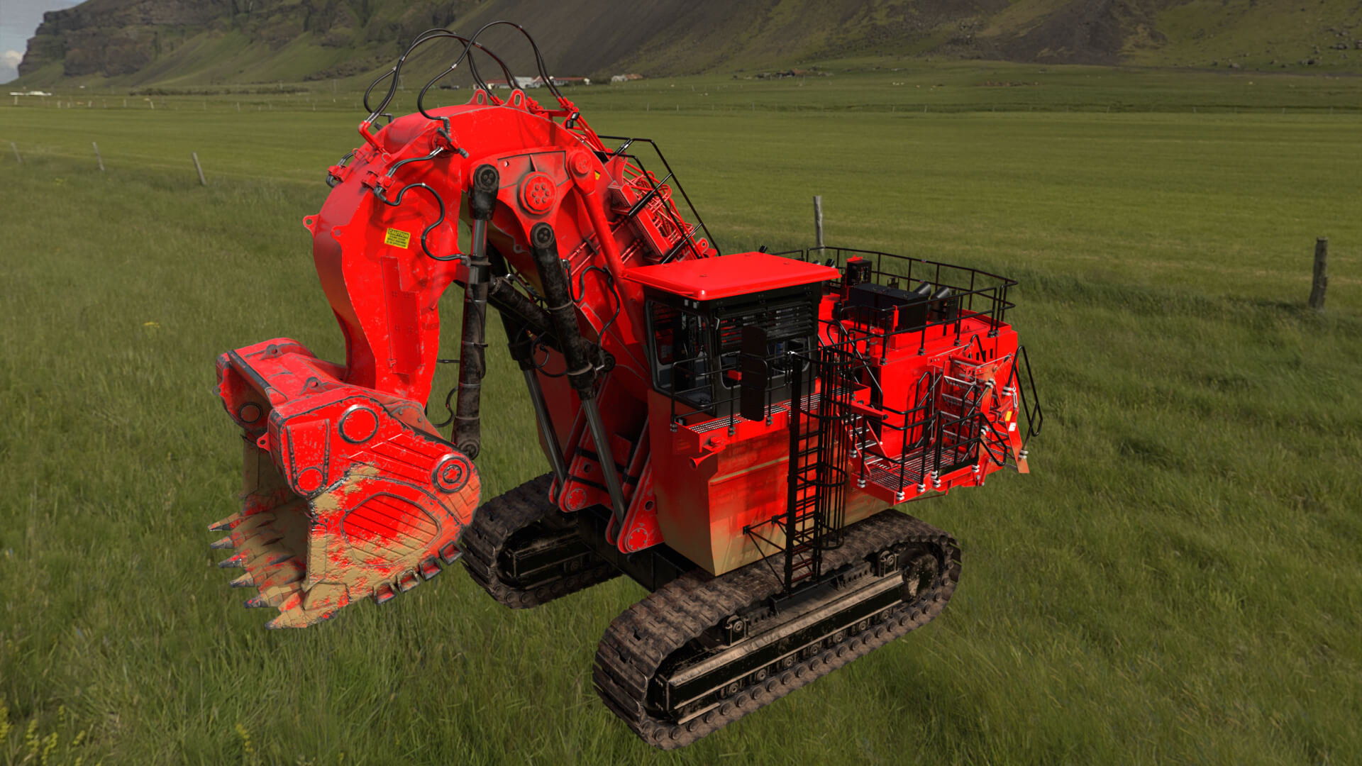 Hydraulic Mining Shovel - 3D Model by PhilRiveraMedia