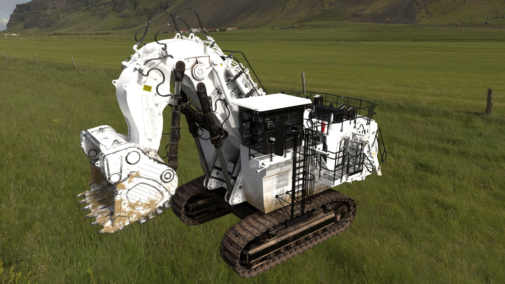 Hydraulic Mining Shovel - 3D Model by PhilRiveraMedia
