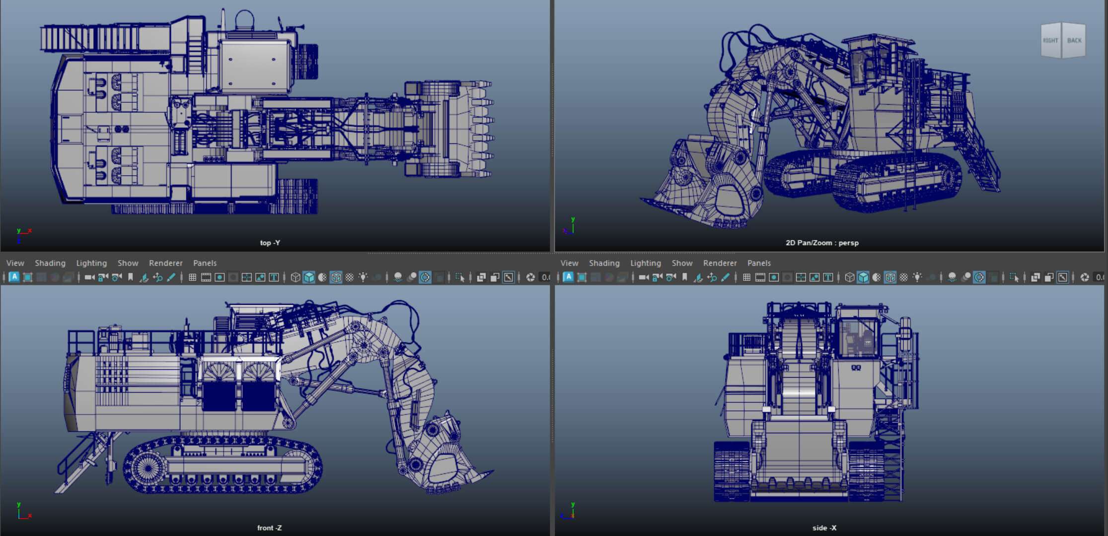 Hydraulic Mining Shovel - 3D Model by PhilRiveraMedia