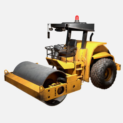 Compaction Steamroller - 3D Model by PhilRiveraMedia